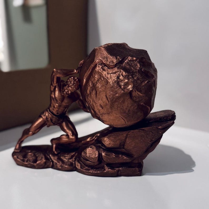 Sisyphus Statue – Bronze Finish Greek Mythology Sculpture - Etsy