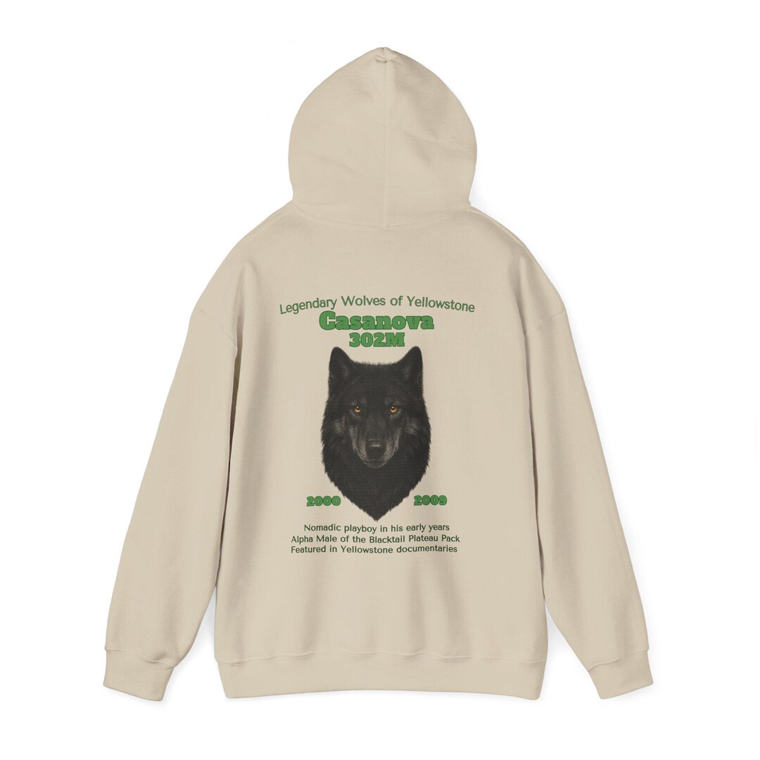 Yellowstone Wolves Hoodie Wolf 302M Casanova Hooded Sweatshirt Cotton ...