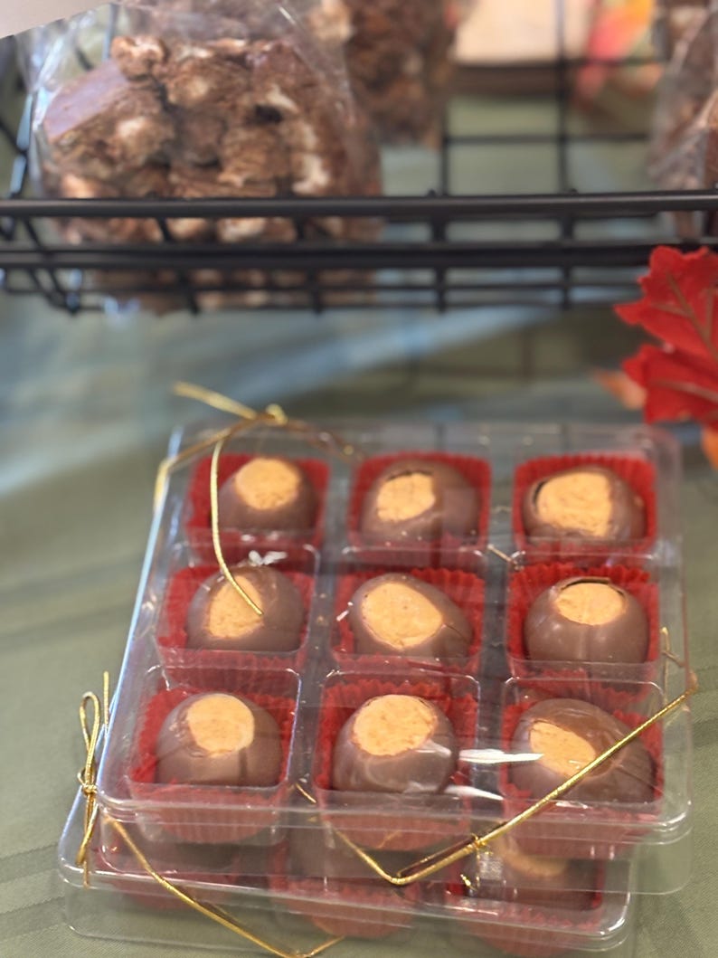 Handmade Buckeyes Peanut Butter Chocolate Candy, Ohio Buckeyes Style - Etsy