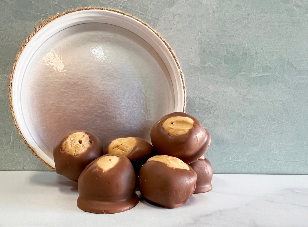 Handmade Buckeyes Peanut Butter Chocolate Candy, Ohio Buckeyes Style - Etsy