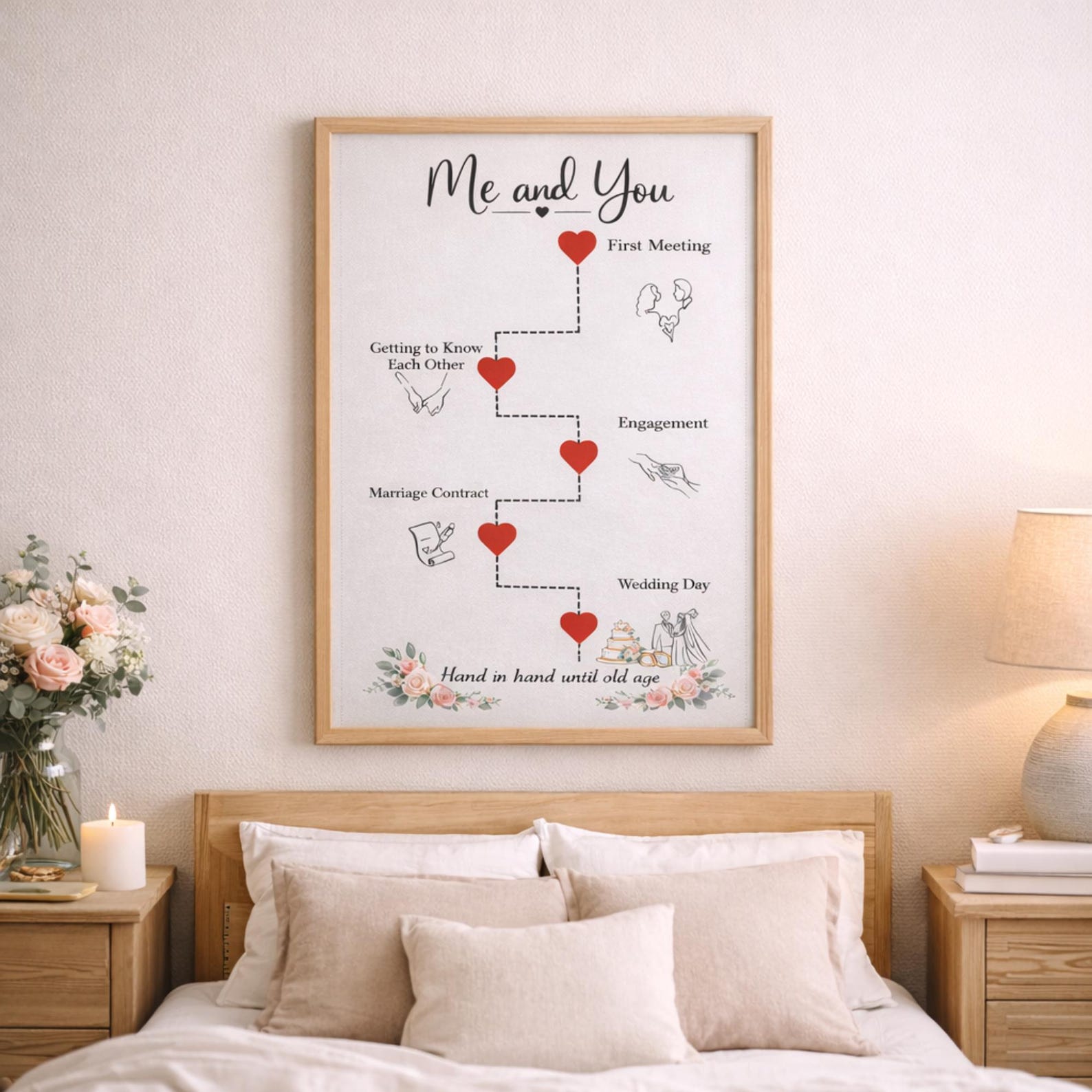 Love Story Timeline Print | Couple Milestones Poster (digital Download ...