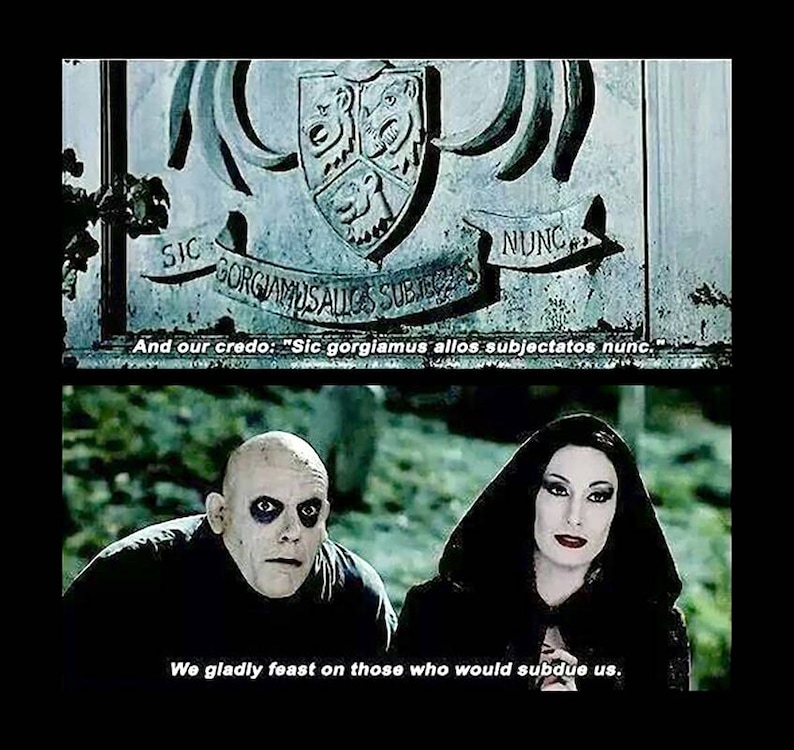 Addams Family Credo Small Patch - Etsy