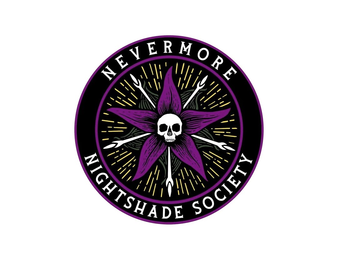 Nevermore Nightshade Society Wednesday Vinyl Sticker - Etsy
