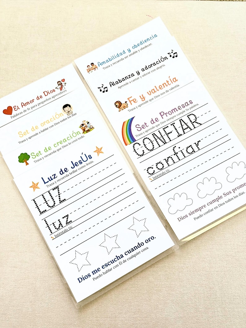 Spanish Christian Tracing Worksheets • Faith-based Handwriting Practice ...