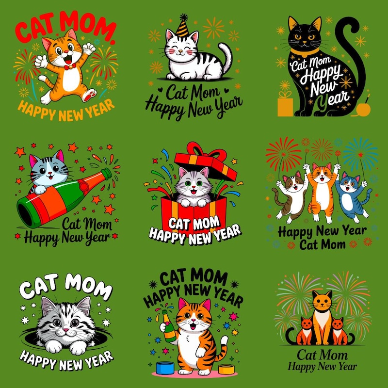Happy New Year Cat Shirt - Etsy