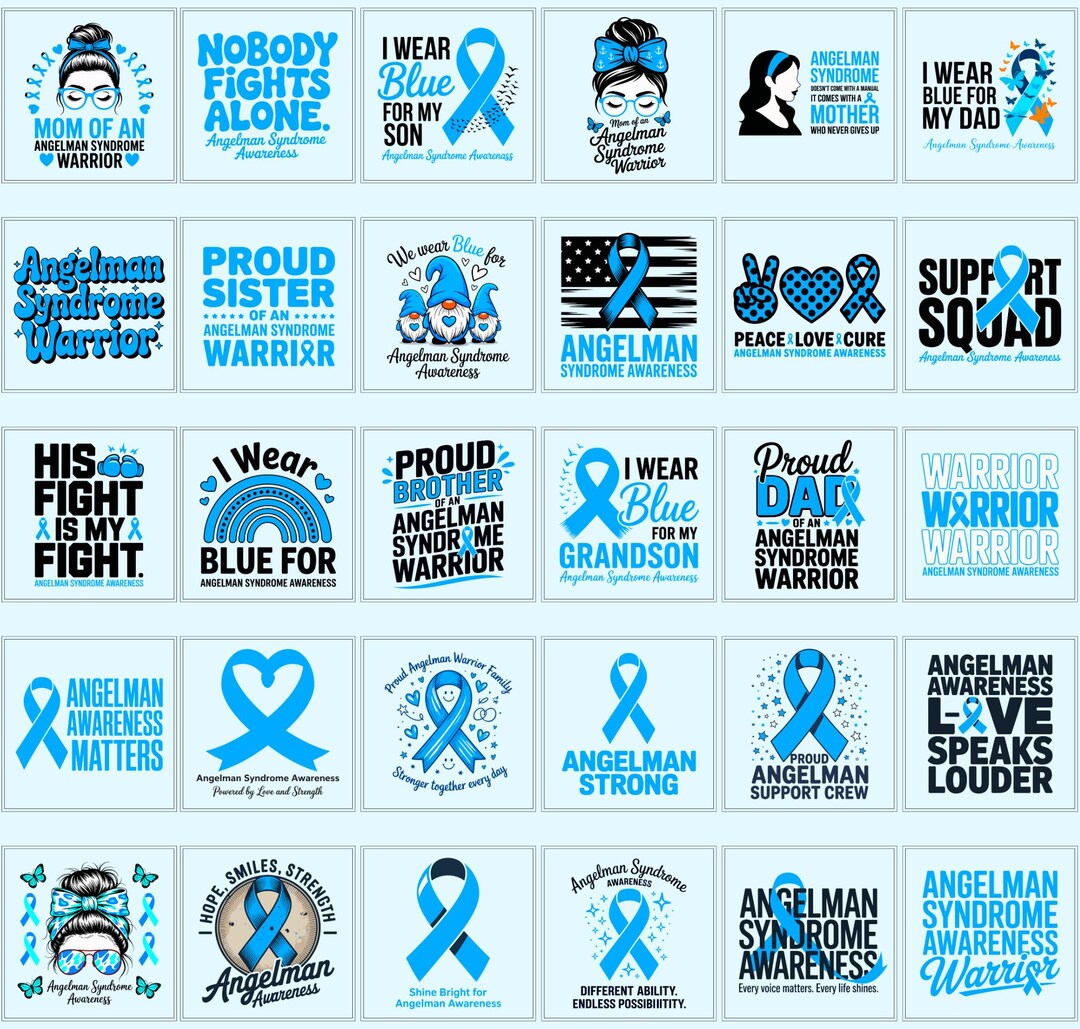Angelman Syndrome Awareness PNG SVG Bundle | Warrior Quote Cut File ...