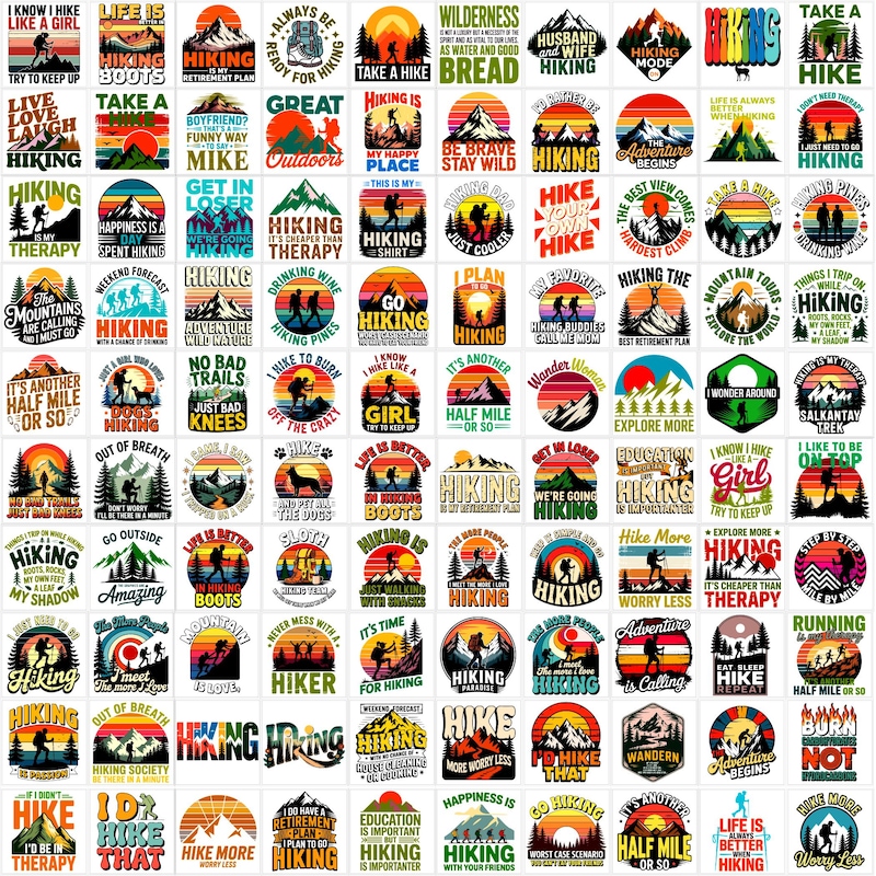 Hiking Trails T Shirt - Etsy UK