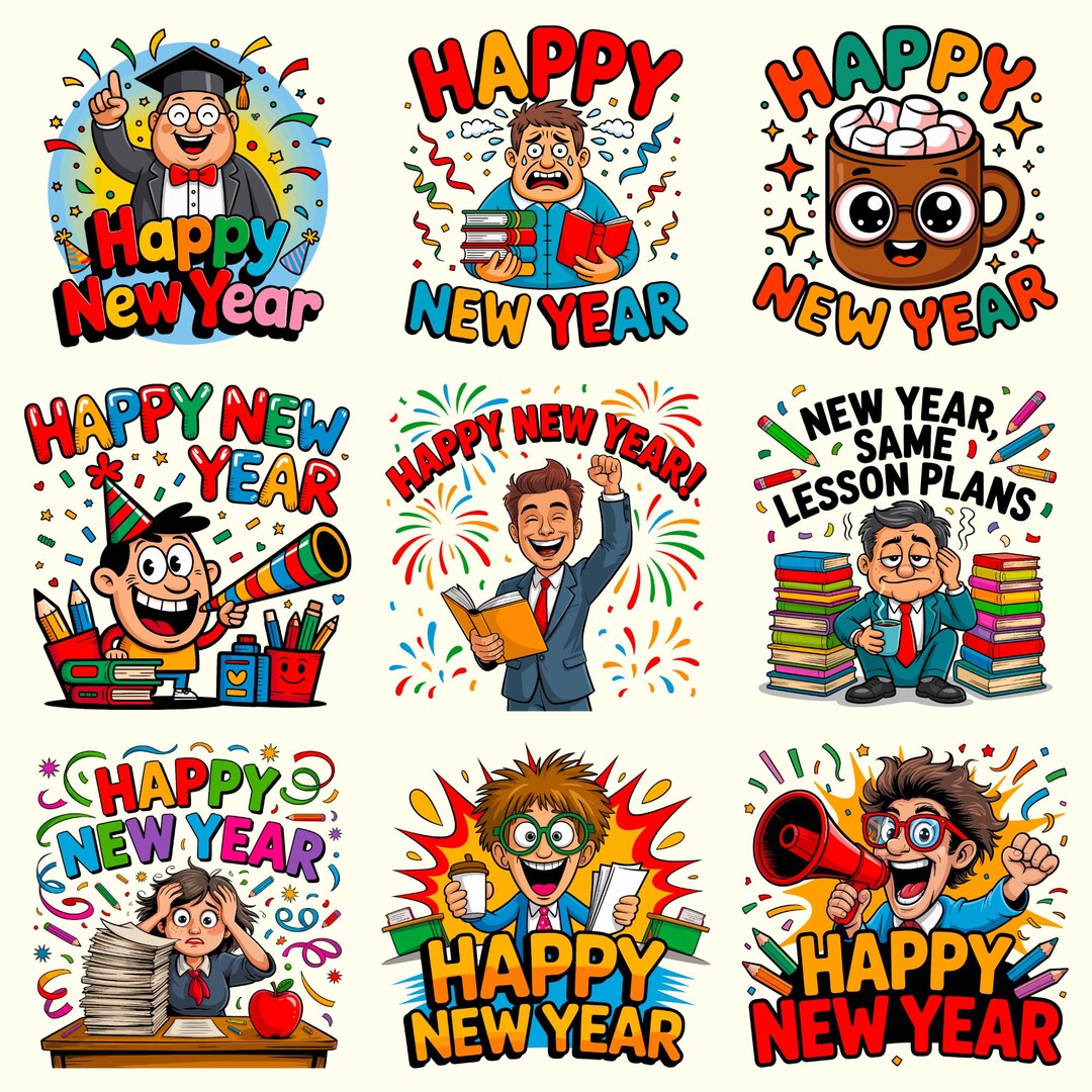 Teacher New Year PNG & SVG Bundle | Inspirational Designs for Educators ...
