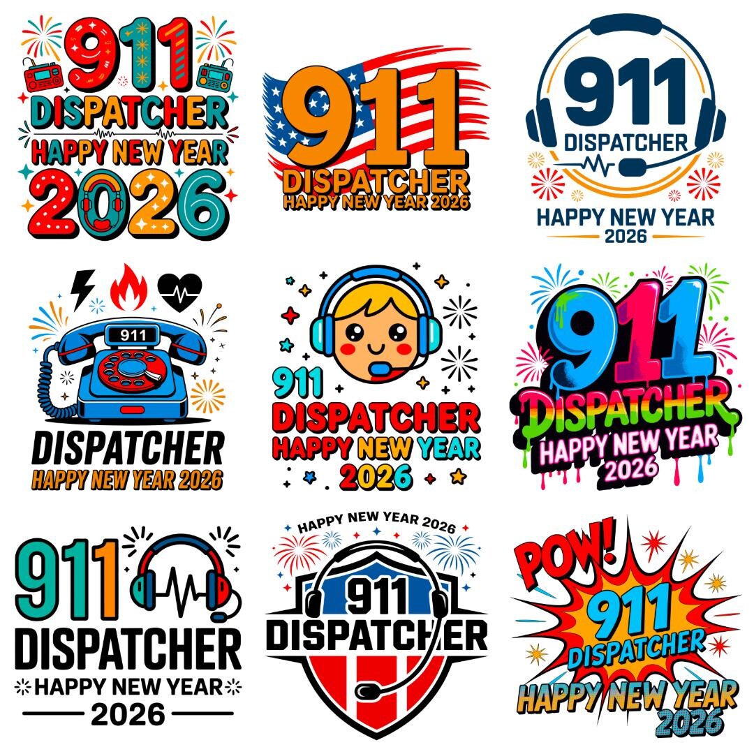911 Dispatcher New Year 2026 Svg Bundle | Emergency Operator Clipart ...