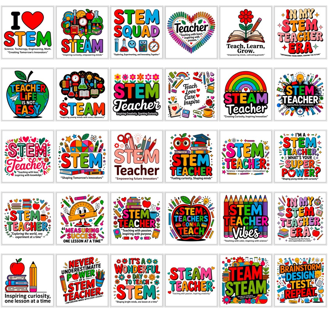 STEM Teacher PNG Bundle | Science Squad Specials Classroom Graphics ...