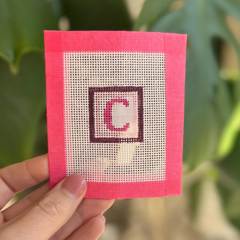 Needlepoint Monogram Mini - Etsy