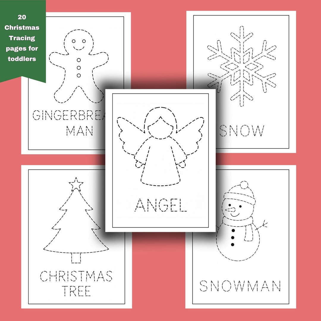 Toddler Activities Printable: Christmas Tracing Activities and Coloring ...
