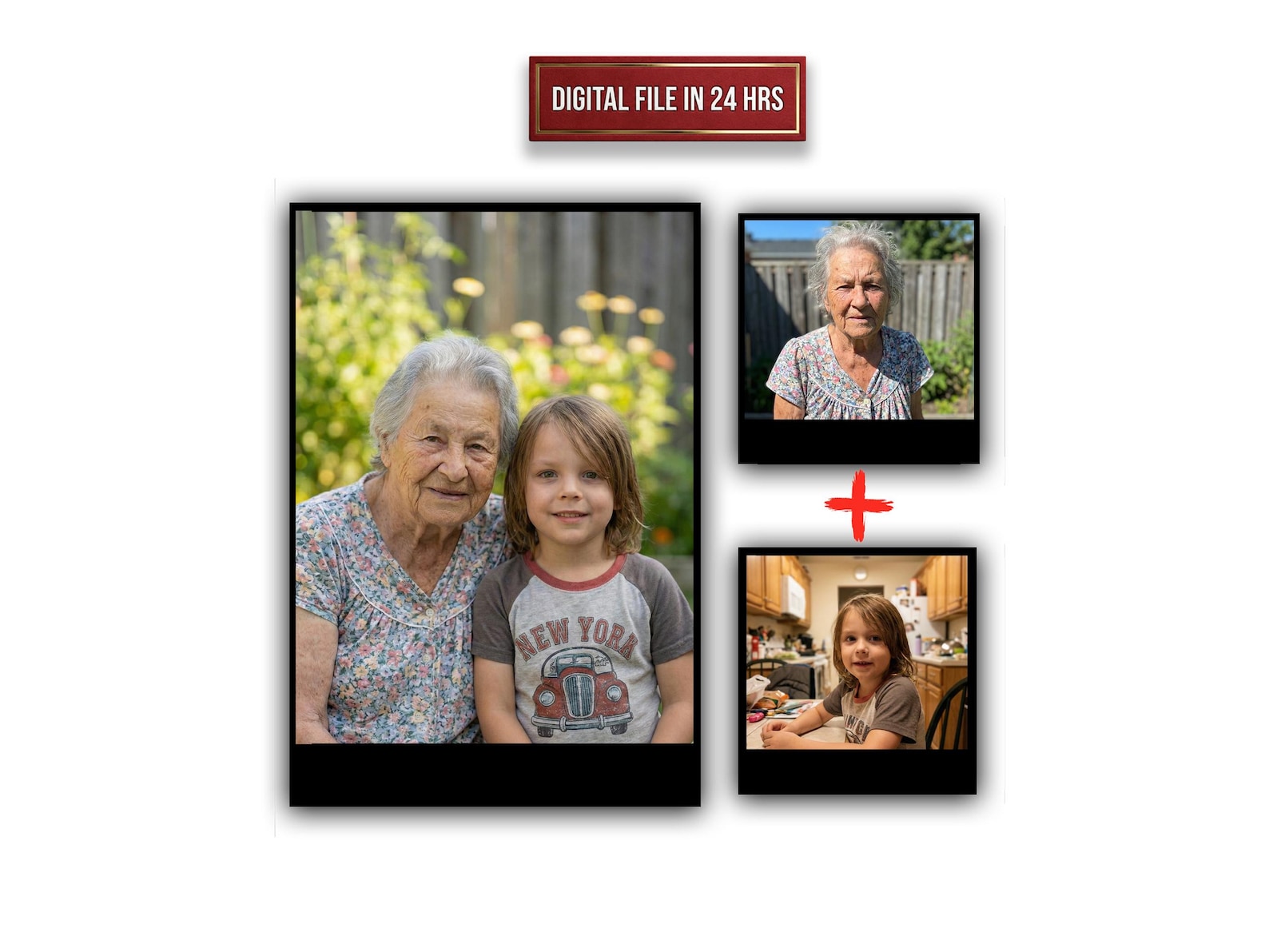 Custom Photo Merge Portrait | Add Loved One to Photo From Separate ...