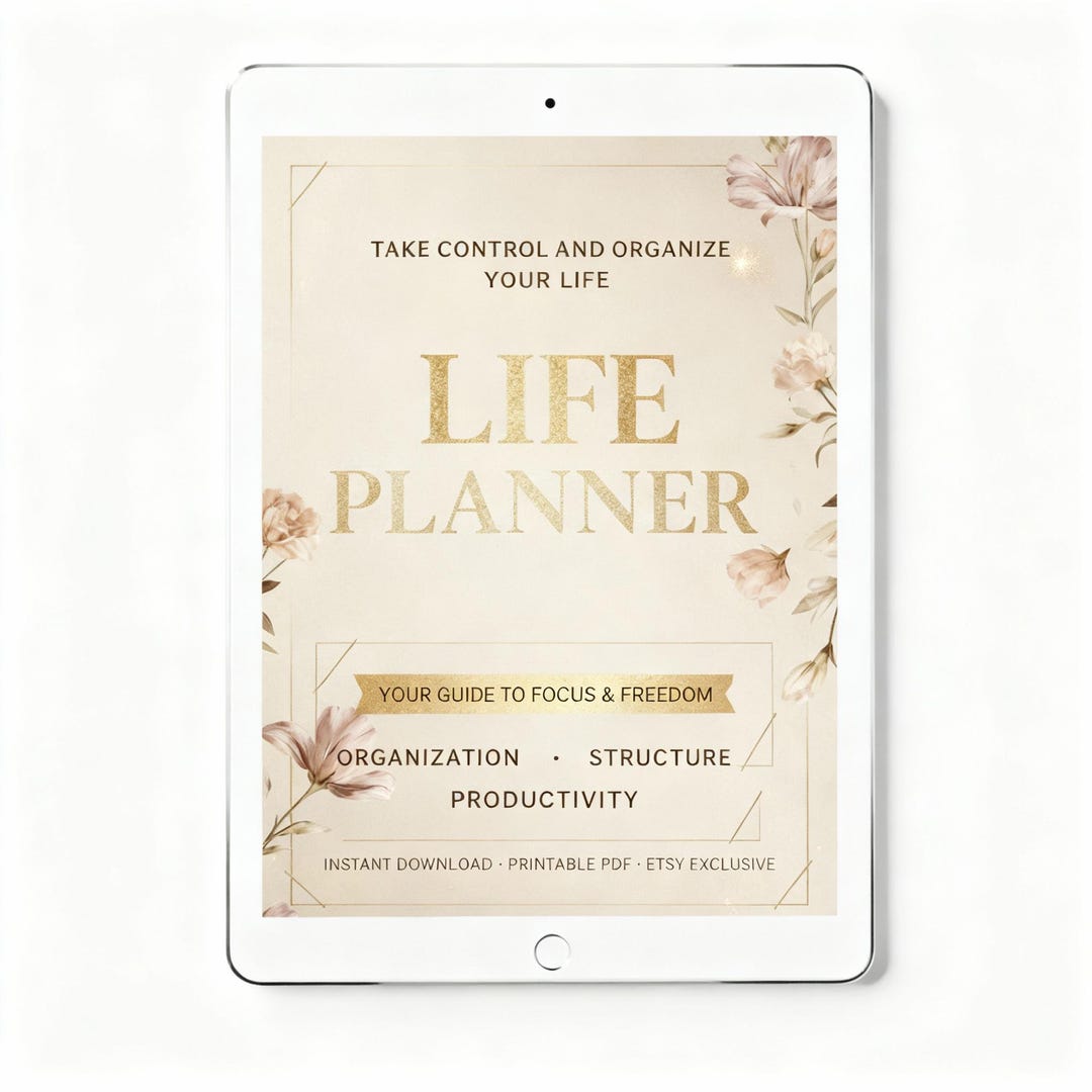 Undated Life Planner | Printable PDF | Goal Setting, Budgeting & Daily ...