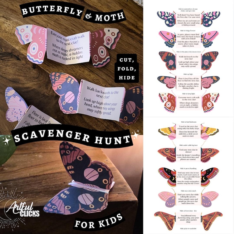 Magical Scavenger Hunt | Butterfly Kids Activity | Treasure Hunt ...