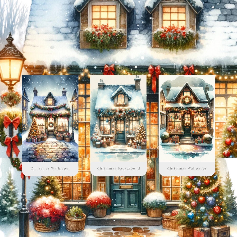 Christmas Wallpaper Background Bundle for iPhone 25 - Etsy