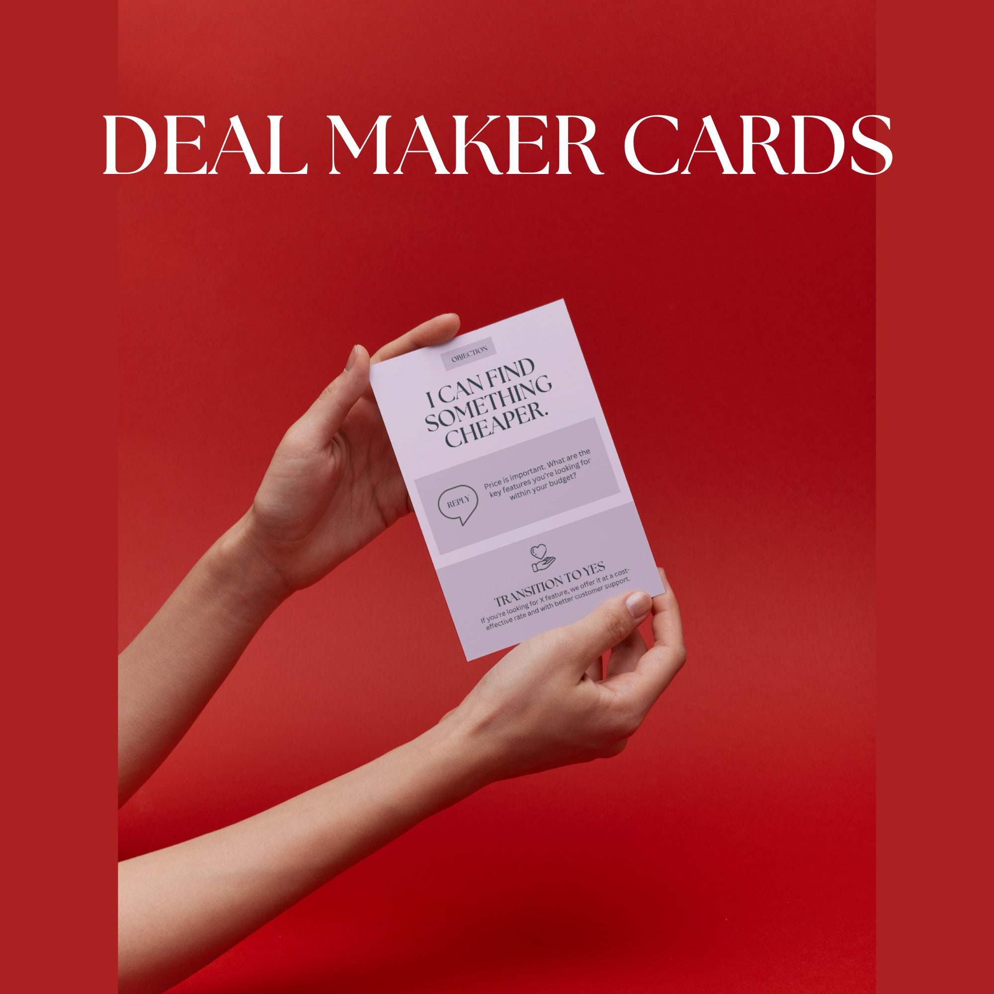 Sales Objection Flashcards 20 Sales Training Tools - Etsy