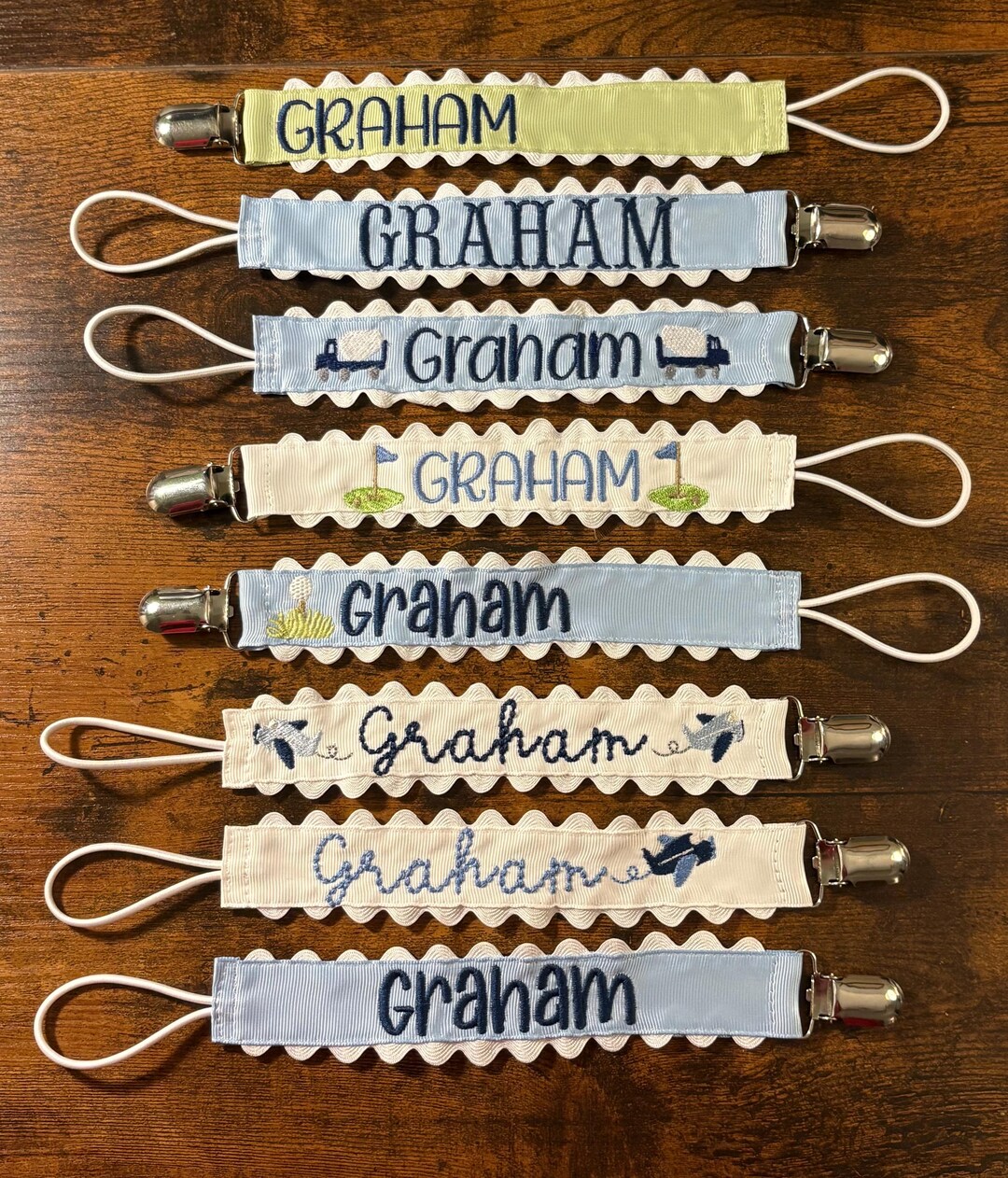Custom Embroidered Pacifier Clips - Etsy