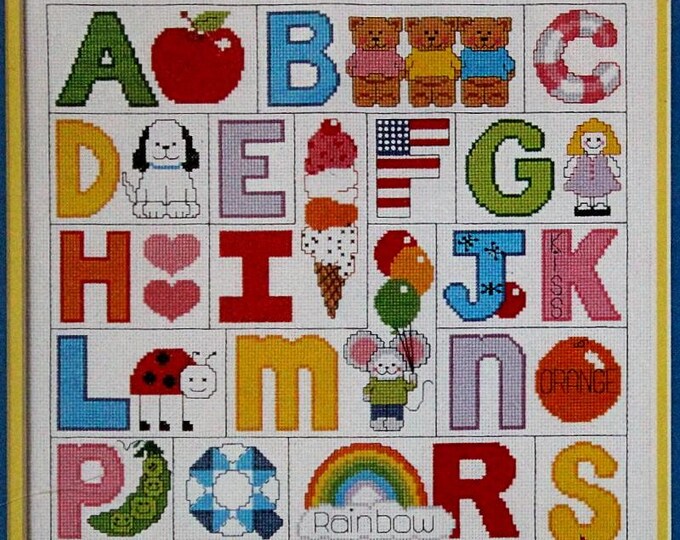 Dimensions Counted Cross Stitch Colorful Abc's Sampler 3641 Davenport ...