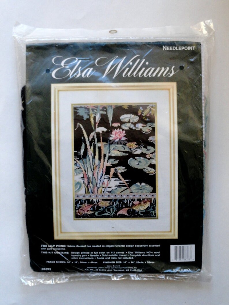 Elsa Williams JCA Needlepoint Kit the Lily Pond 06373 Oriental | Etsy
