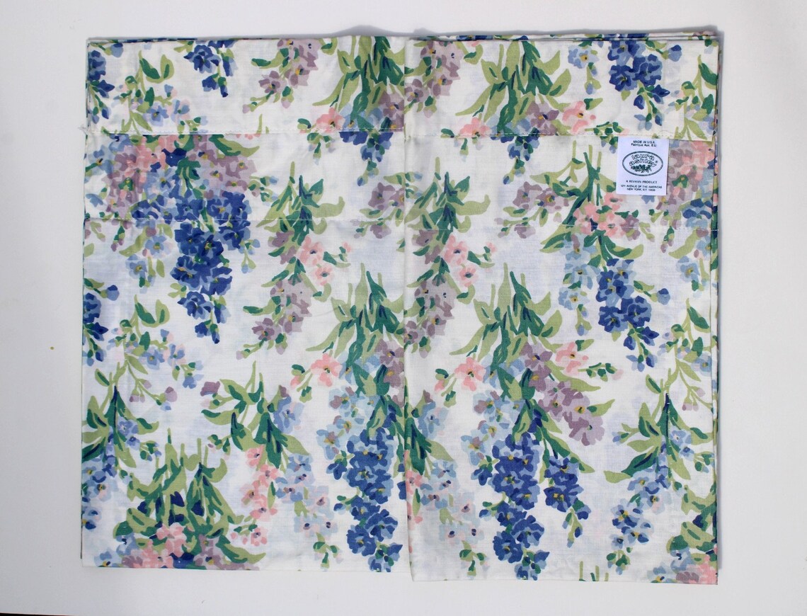 Laura Ashley Revman Blue Hyacinth Window Valence 83 | Etsy