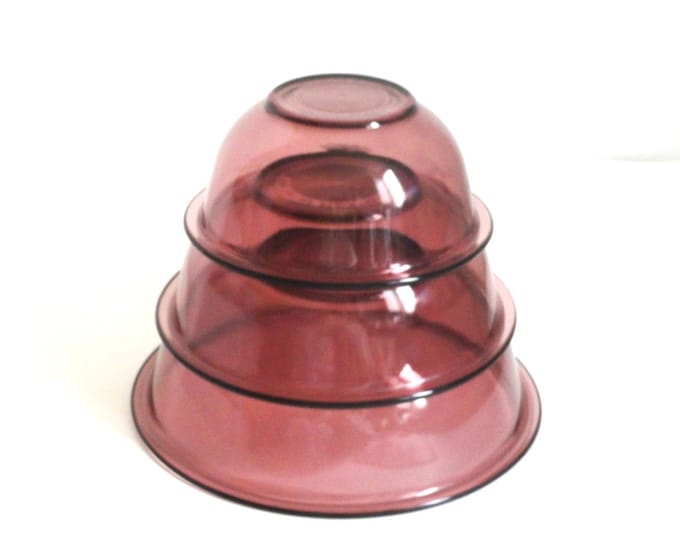 PYREX CORNING Visions 3 Piece Mixing Nesting Bowl Set - Etsy