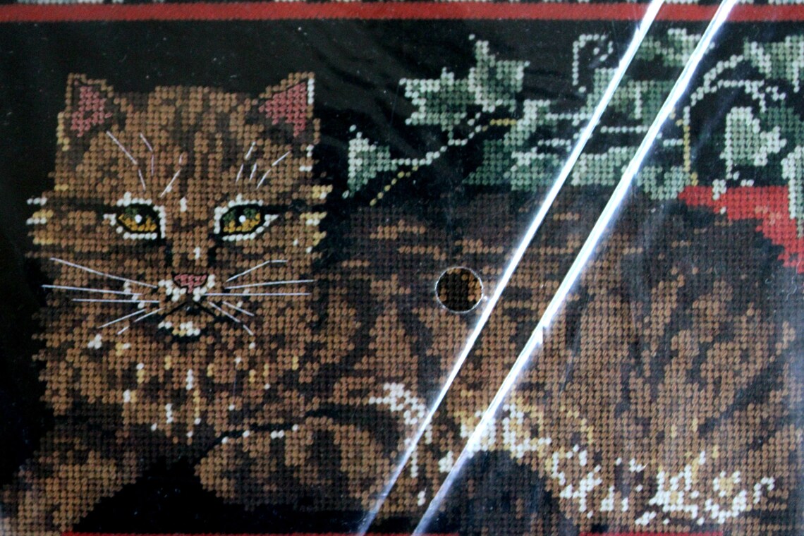 Elsa Williams Needlepoint Kit Contented Cat Tabby Picture - Etsy
