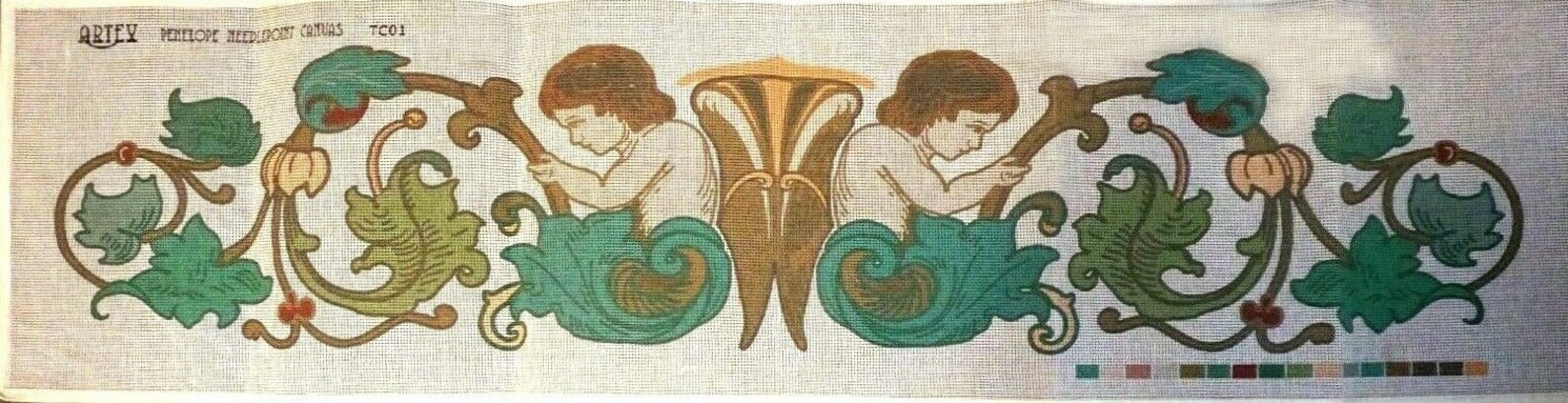 Vintage Penelope Needlepoint Canvas TCO1 Art Nouveau Wall - Etsy