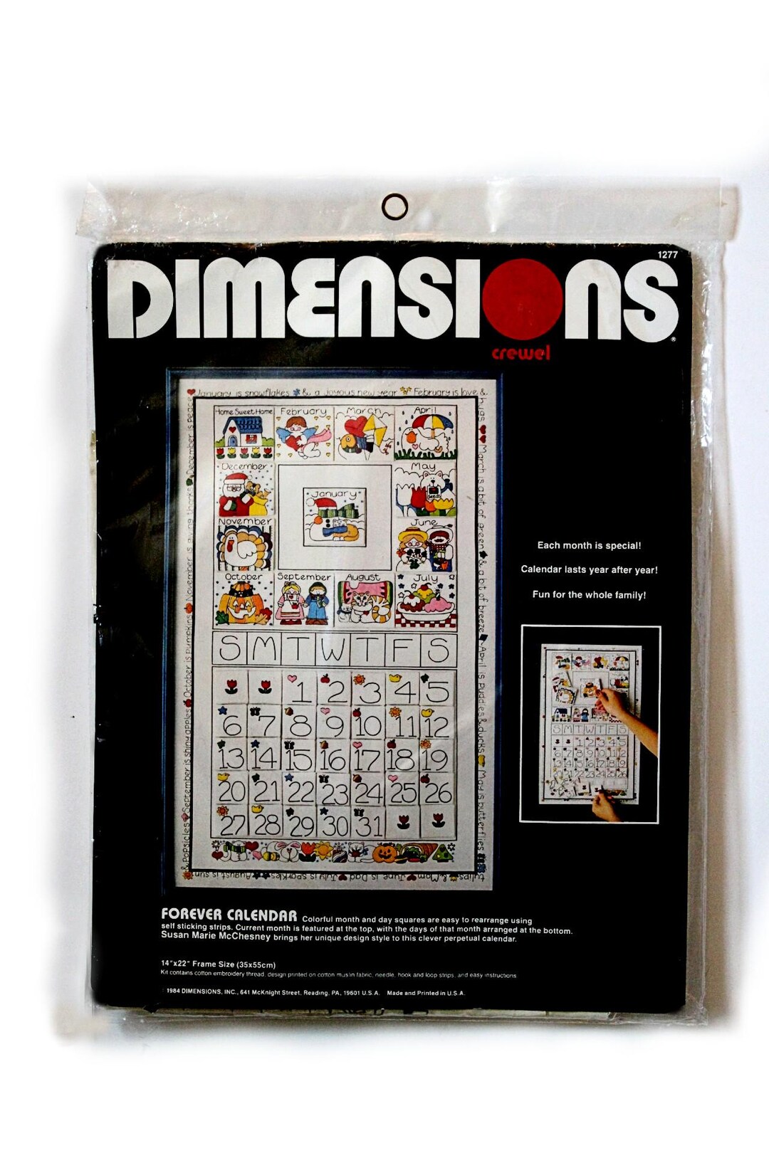 Dimensions Crewel Embroidery Forever Calendar 1277 Mcchesney - Etsy
