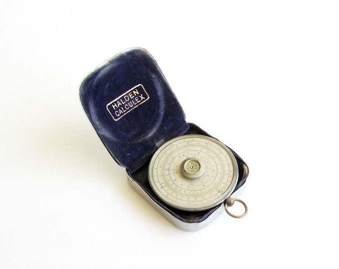 Halden Calculex Circular Slide Rule Aluminum Case and Booklet - Etsy