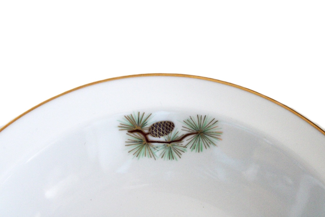 Fukagawa Arita Pine Cone Soup Bowls Made in Japan Gold Trim - Etsy
