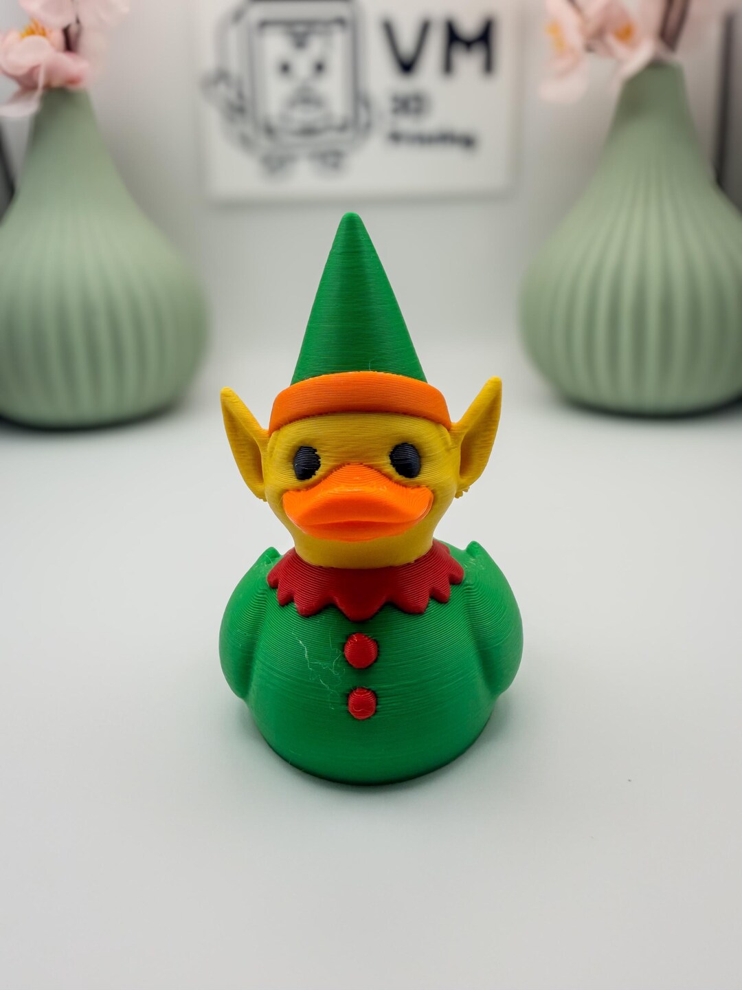 Santa Elf Duck - 3D Printed - Cruise Duck - Collectibles - Etsy