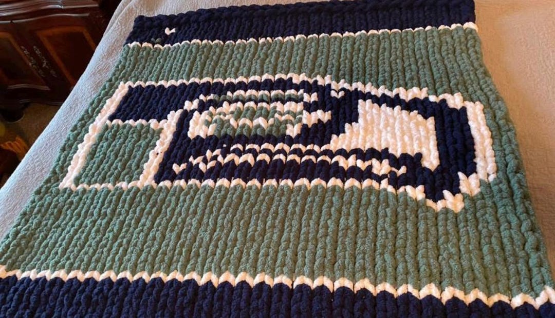 Seahawks Chunky Knit Graph Pattern - Etsy