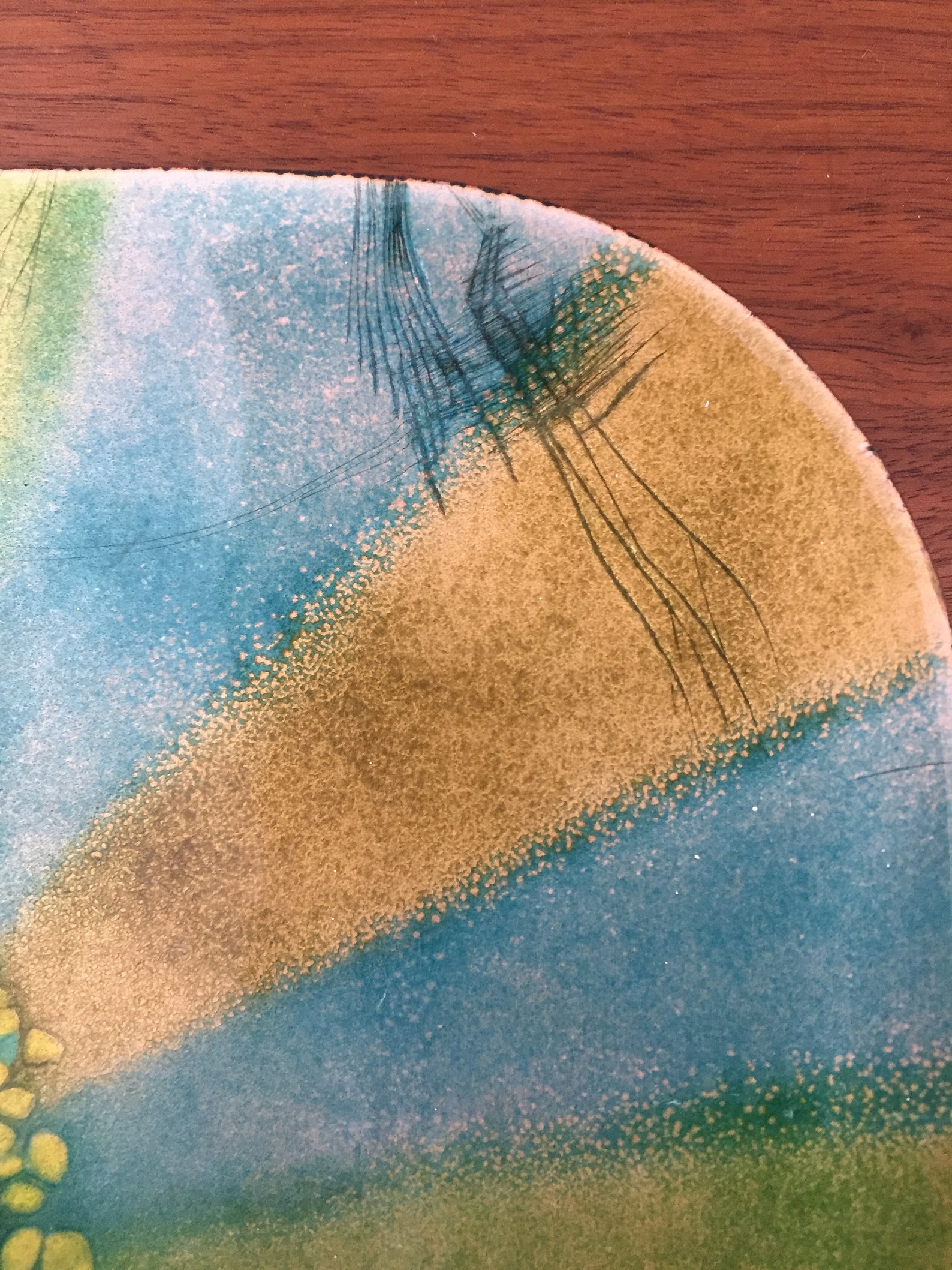 Vintage Mid Century Bovano Enamel on Copper Plate - Etsy