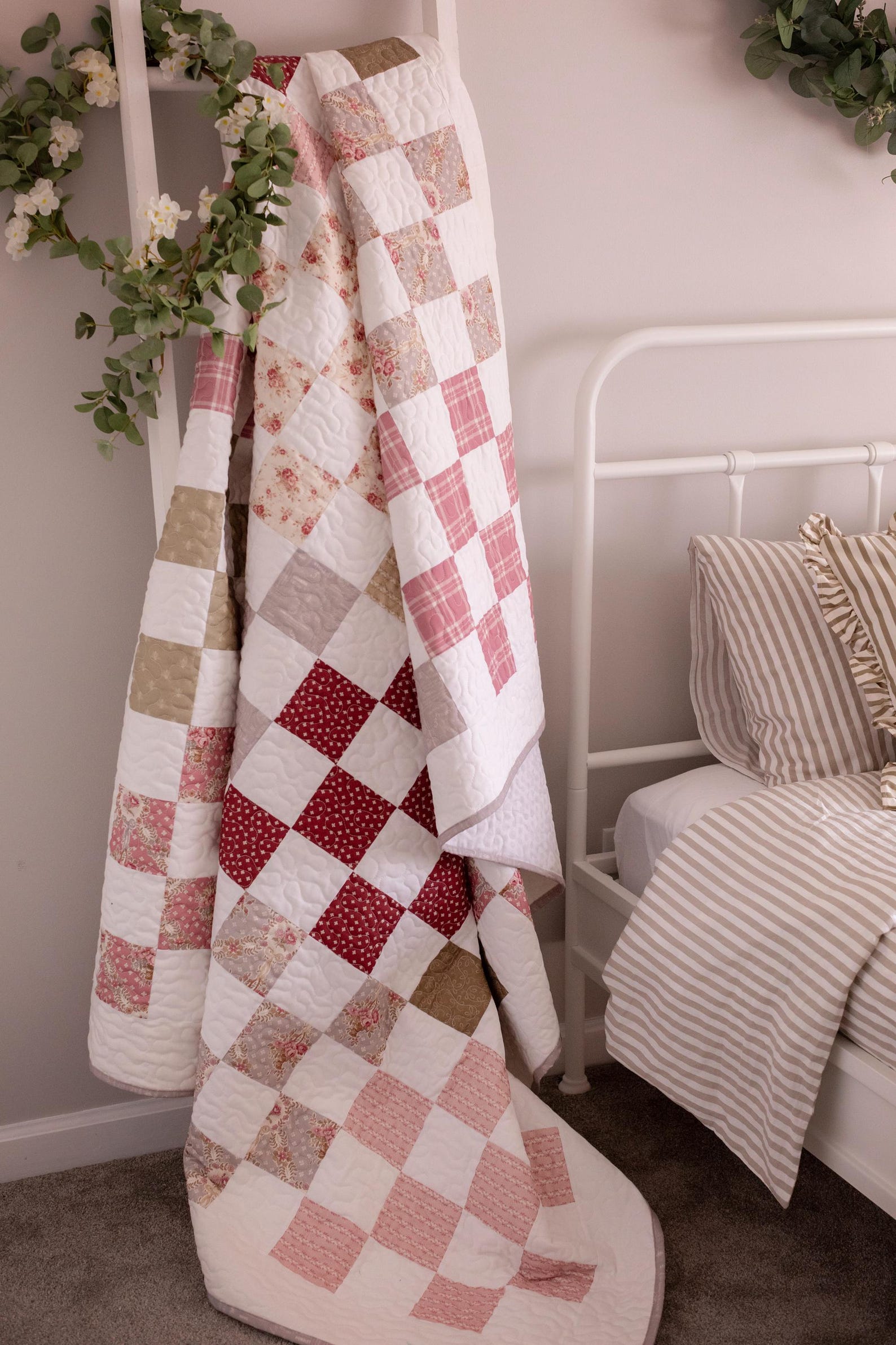 16 Patch Quilt Pattern, Easy Pattern PDF, Throw Twin Full Queen Sizes ...