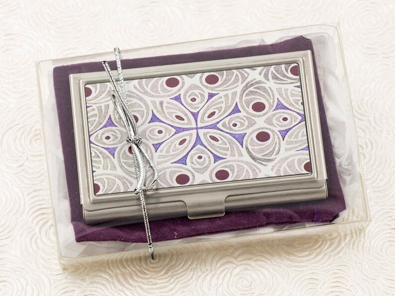 Purple Mosaic Business Card Case Business Card Holder - Etsy