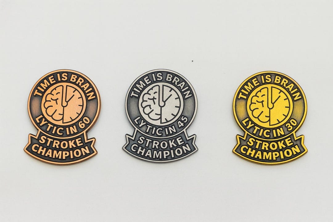 Stroke Thrombolytic Lapel Pins: 30/45/60-min Time - Magnetic Back - Etsy