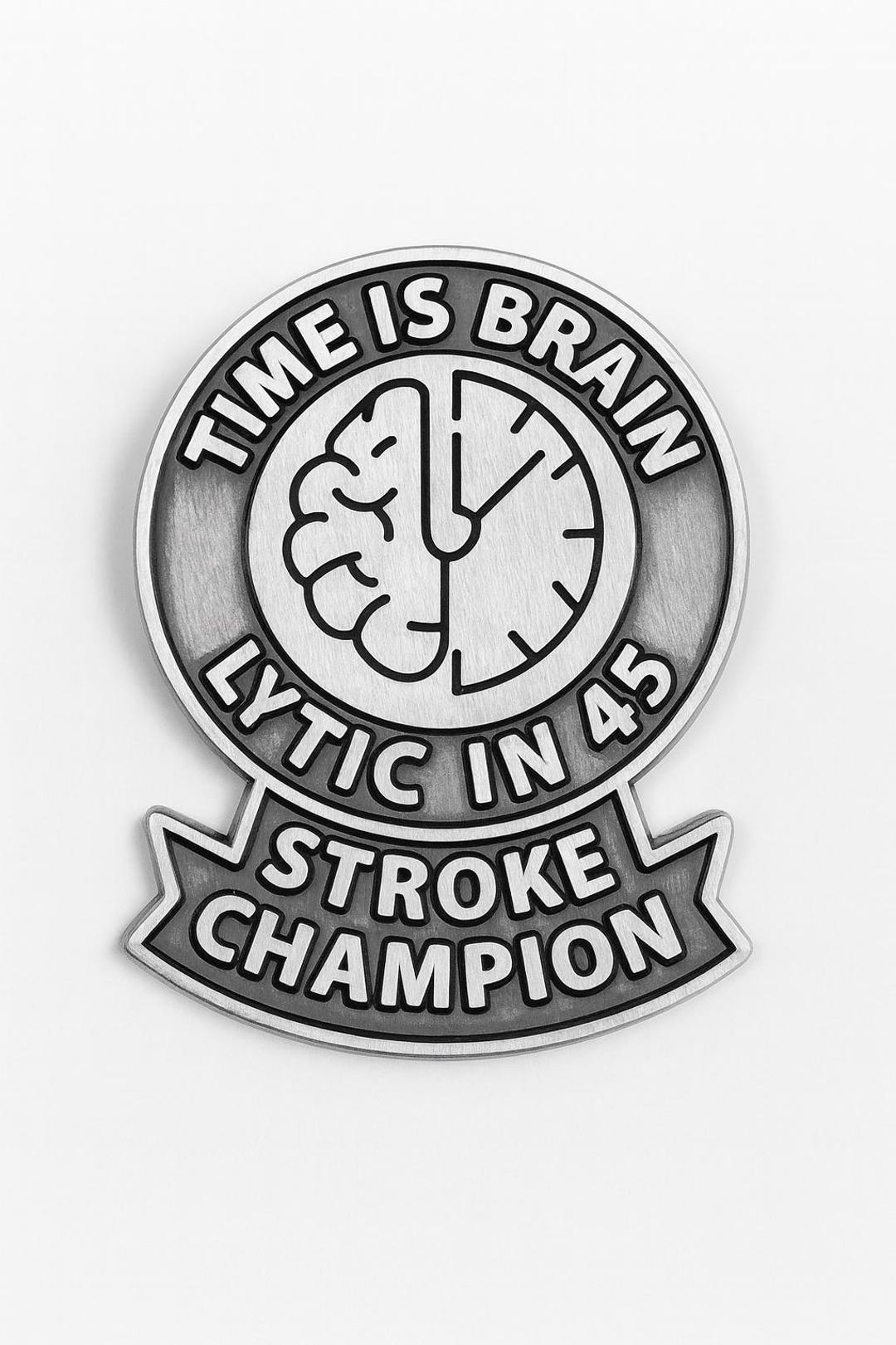 1" Stroke Thrombolytic Lapel/badge Pin – Silver, 45-min Door-to-lytic ...