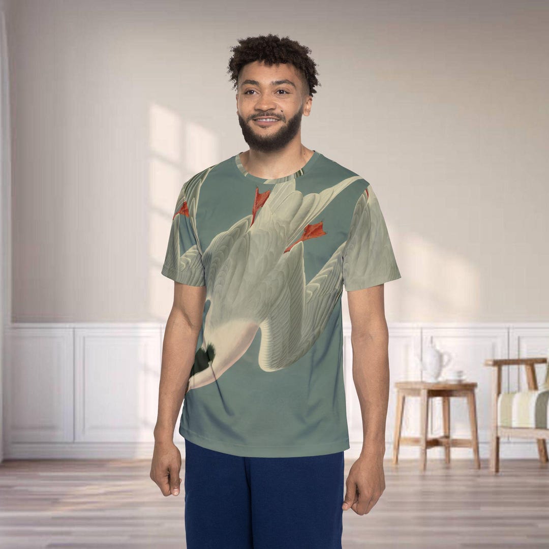 Men's Sports Jersey With Audubon and Roseate Tern Design, Naturalist T ...