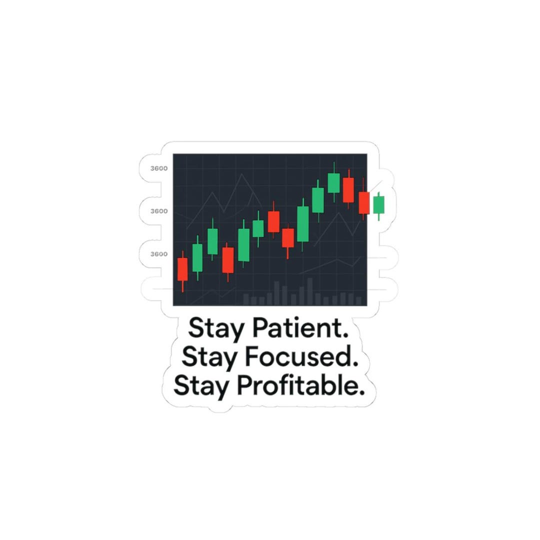 Candlestick Chart Vinyl Sticker | Trading Motivation - Etsy