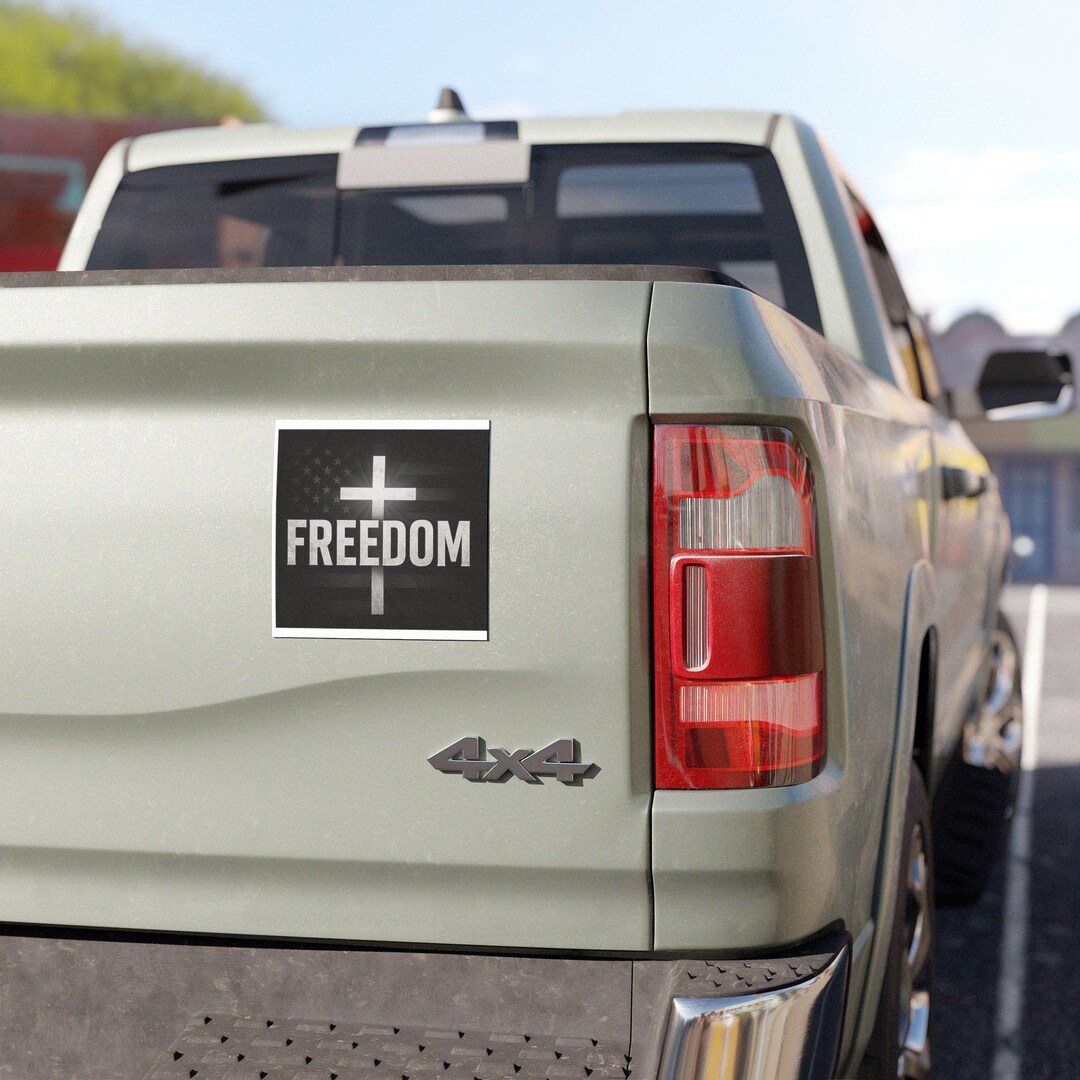 Freedom Car Magnet - Patriotic America Auto Decal, USA Flag Vehicle ...