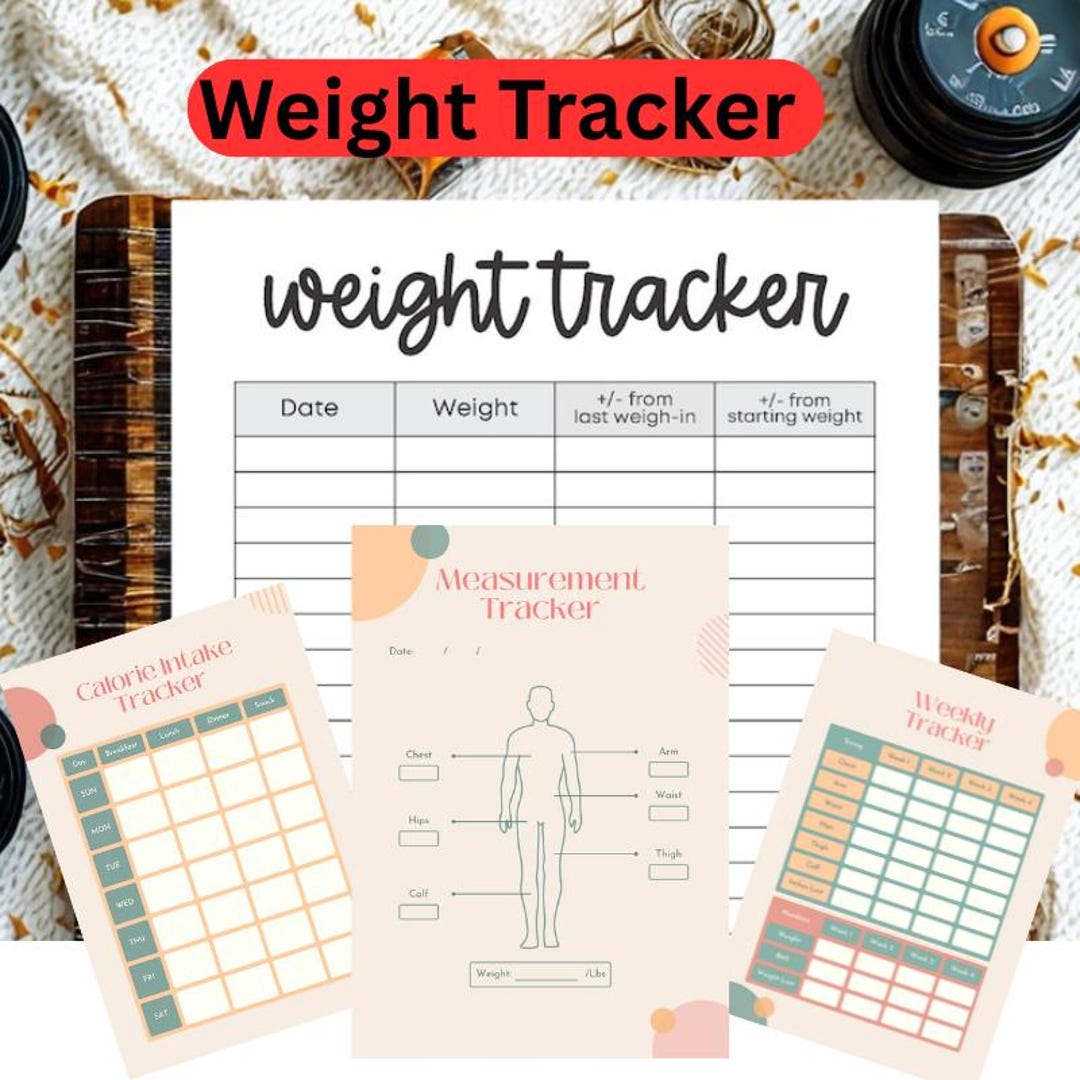 Weight Loss Planner Printable | 5 Page Fitness Tracker | Self Care ...