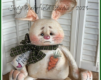 E Pattern Primitive Spring Greetings Rabbit Pattern Click Your Heels - Etsy