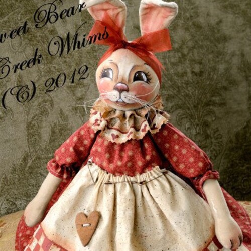 Primitive Bunny Pattern Rabbit PDF E-pattern Easter - Etsy