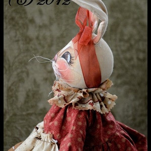 Primitive Bunny Pattern, Rabbit, PDF E-pattern, Easter, Spring, PDF ...