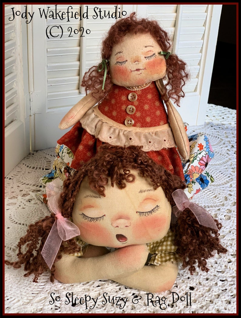 Primitive Doll Pattern Rag Doll Sleepy Primitive Patterns | Etsy