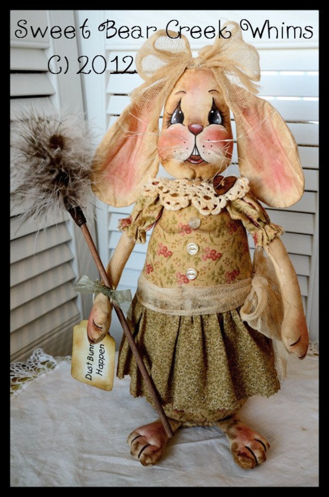 Primitive Bunny E-PATTERN, Spring Rabbit, Easter Bunny, Cloth Doll ...