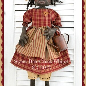 Primitive Cloth Doll Pattern, Black Doll E-pattern, PDF Instant ...