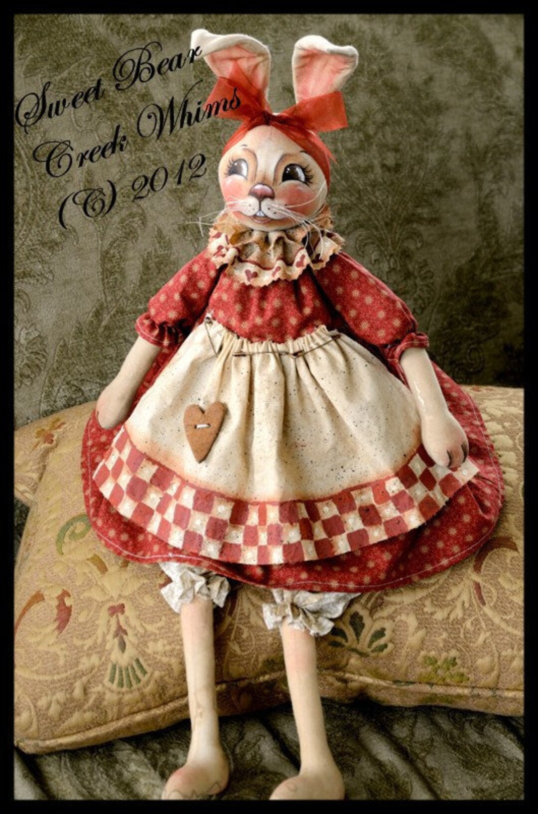 Primitive Bunny Pattern, Rabbit, PDF E-pattern, Easter, Spring, PDF ...