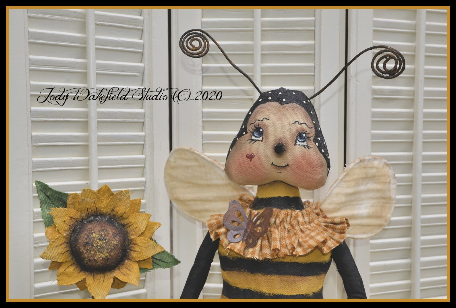 Primitive Bee and Sunflower Pattern Make-do E PATTERN - Etsy